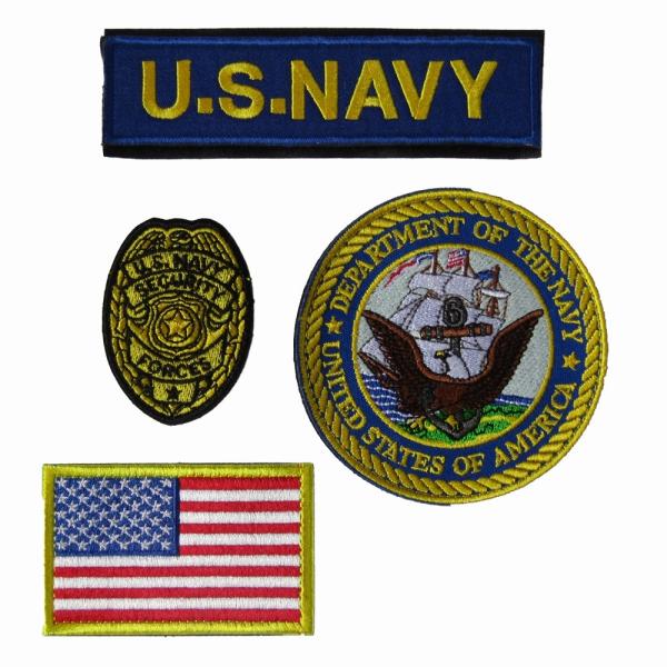 ◇素材:ポリエステル◇サイズ：◇サイズ：国旗：縦5cm 横8cm U.S.NAVYタグ：縦3.2cm 横13.2cm U.S.NAVY SECURITY FORCES：縦6cm 横4.4cm 海軍省：縦9.5cm 横9.5cm◇生産国：中国...