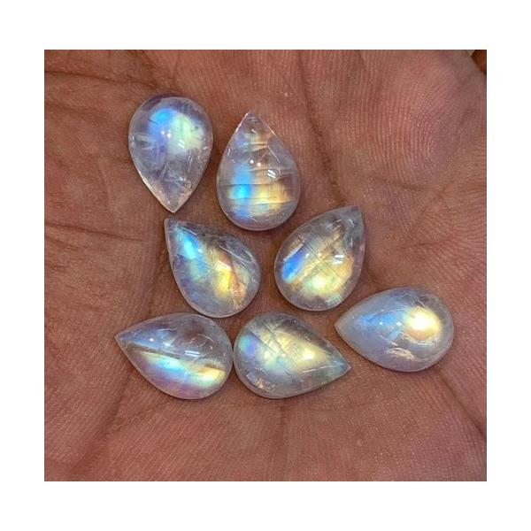 AAAAA品質 ランボー ムーンストーン マルチファイア ルースストーン ロット ペアシェイプ 10x14mm AAAAA Quaelity Ranbow Moonstone Multi Fire Loose Stone Lot Pear ...