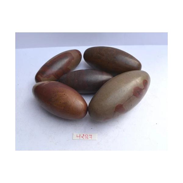 ナルマダ・リンガム インド川リンガム ヒンドゥー教 シヴァ・リンガム（5個セット）~4287 Narmada Lingam India River Lingam Hindu Shiva Lingam (Set Of 5 Pcs)~4287