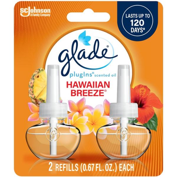 ■ 商品説明アメリカの芳香剤ブランドGlade（グレード）のプラグイン芳香剤「ハワイアンブリーズ」2個セットです。南国のトロピカルな花々とフルーツをイメージした香りが、お部屋を一瞬でリゾートのような空間へ変えてくれます。■ 主な特徴・簡単設...