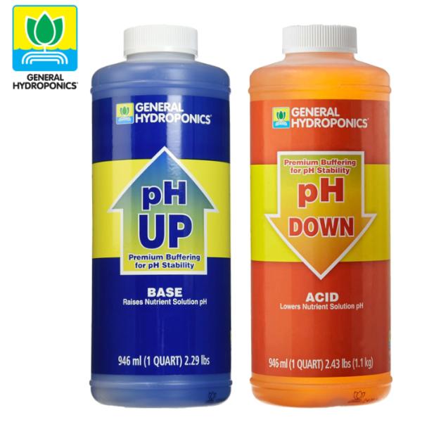 ■ 商品説明General Hydroponics（GH）のpH UpとpH Downのセットです。・植物が最大限に養分を吸収できる「最適なpH範囲」を維持することは、栽培において重要です。・本製品は、pHを上昇させるUp（アルカリ）と、低...
