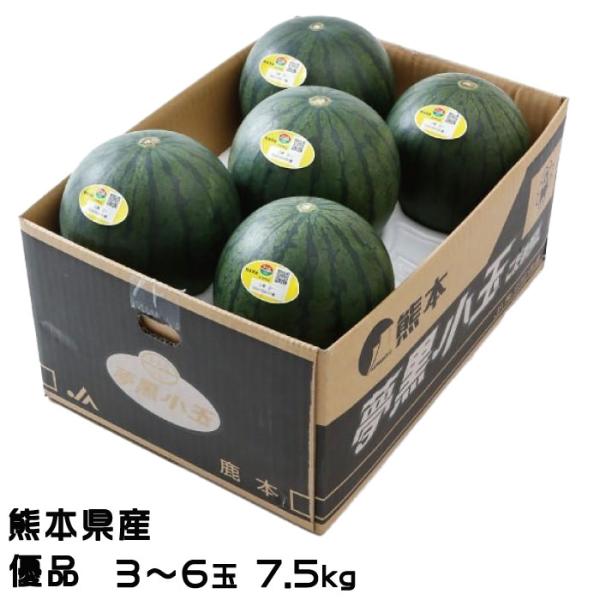 すいかの生産量日本一の熊本の名作「小玉すいか」。表面が黒いぐらい緑色が濃く、縞模様が目立たない品種です。小玉だから濃厚な甘みがギュッと凝縮されているだけでなく、皮が薄く可食部たっぷり皮目ギリギリまで甘さが続きます。熊本の豊富な水資源と寒暖差...