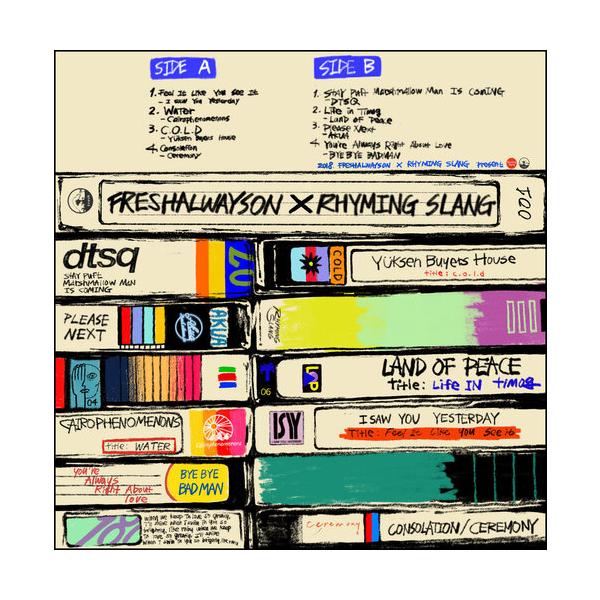 東京のインディペンデントレーベル/イベント [Rhyming Slang]が7月に韓国のインディーバンドAKUA主宰イベント[FRESHALWAYSON]と合同で日韓インディーバンド8組によるコンピレーションをリリース。TRACKLISTS...