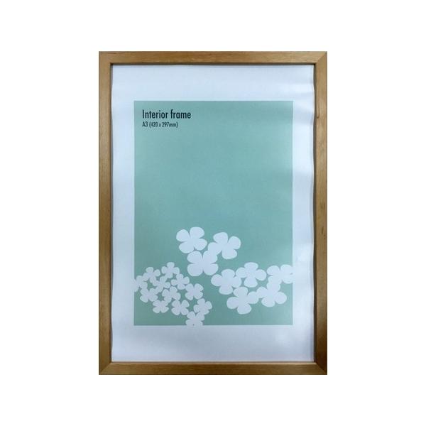 天然木を使ったやさしいカラーのフレームです。飾る場所を選ばないオーソドックスなデザインです。◆OAサイズA3額縁◆A3サイズがピッタリ入ります(420x297mm)◆天然木(フレーム部分)・プラスティック(PET)入り(表面・作品保護面)　...