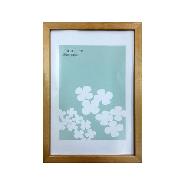 天然木を使ったやさしいカラーのフレームです。飾る場所を選ばないオーソドックスなデザインです。◆OAサイズA4額縁◆A4サイズがピッタリ入ります(297x210mm)　◆天然木(フレーム部分)・プラスティック(PET)入り(表面・作品保護面)...