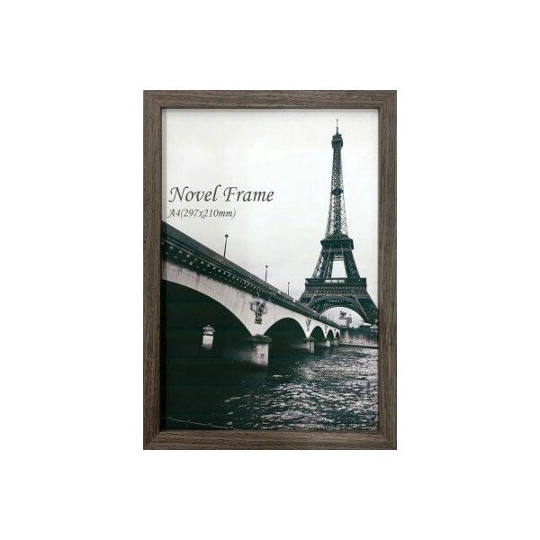 高級なツキ板を使った家具調フレームです。飾る場所を選ばないオーソドックスなデザインです。信頼のメイドイン・ジャパンです。◆OAサイズA4額縁◆A4サイズがピッタリ入ります(297x210mm)　◆天然木(フレーム部分)・ガラス入り(表面・作...