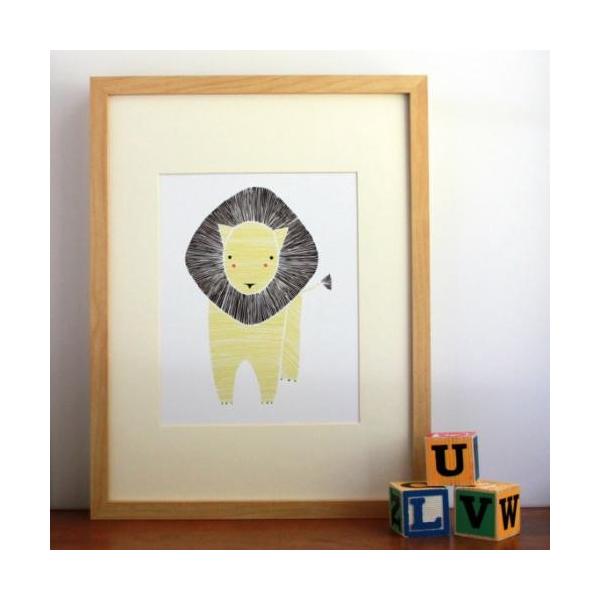 【ネコポス配送OK】USのデザイナーStacie Bloomfieldのライオン・アートプリント！Stacie Bloomfieldにより2009年に立ち上げられたブランド、Gingiberのポスターが入荷。彼女のイラストは、アニマルをモチ...