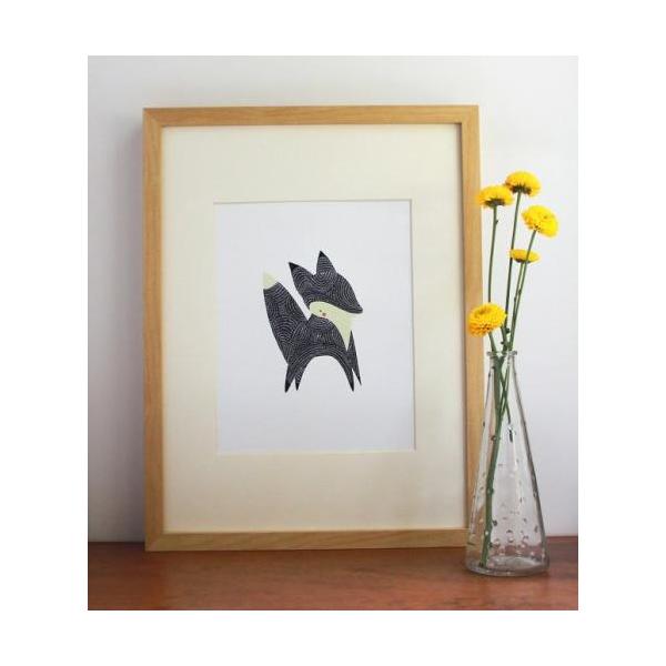 【ネコポス配送OK】USのデザイナーStacie Bloomfieldのフォックス・アートプリント！Stacie Bloomfieldにより2009年に立ち上げられたブランド、Gingiberのポスターが入荷。彼女のイラストは、アニマルをモ...