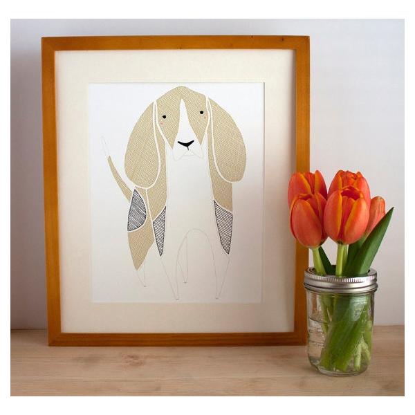 【ネコポス配送OK】USのデザイナーStacie Bloomfieldのドッグ・アートプリント！Stacie Bloomfieldにより2009年に立ち上げられたブランド、Gingiberのポスターが入荷。彼女のイラストは、アニマルをモチー...