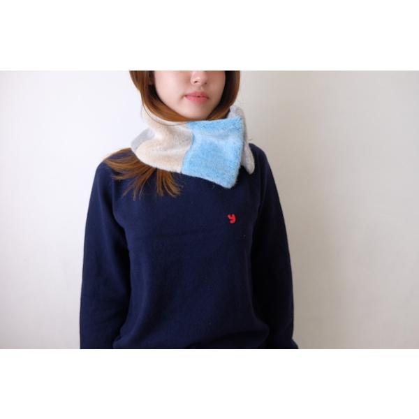 ファーのパッチワークを手軽に楽しめるミニショール。コーディネイトのポイント使いにおすすめです◎ 製造国：JAPANブランド名：YUKI素材：表/acylic77%, polyester23%　裏/cotton97%, cashmere3%取...