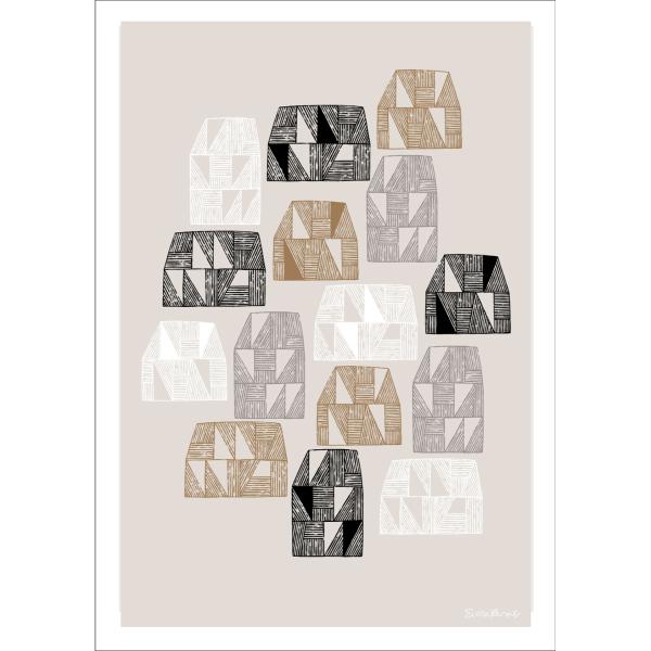 北欧テキスタイル〜インテリア・ファンにもオススメのUKノッティンガムの女性アーティストによる美しいアートプリント。雲や雨のデザイン、ツリーやリーフ、鳥やフォッシュ、パステルカラーの組み合わせによるアブストラクト・アートなど、女性ならではの繊...