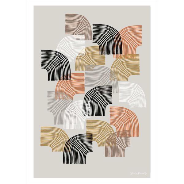 北欧テキスタイル〜インテリア・ファンにもオススメのUKノッティンガムの女性アーティストによる美しいアートプリント。雲や雨のデザイン、ツリーやリーフ、鳥やフォッシュ、パステルカラーの組み合わせによるアブストラクト・アートなど、女性ならではの繊...