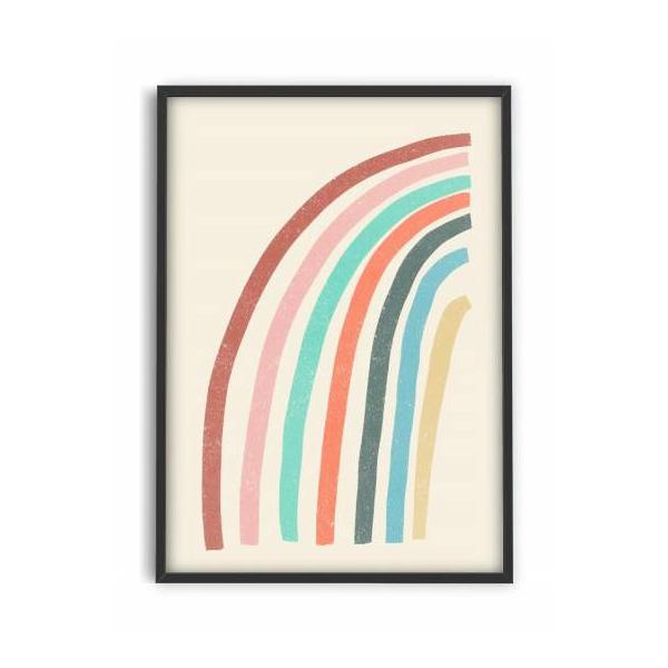 プロダクトデザインやテキスタイルデザインを25年以上のキャリアで手がけてきて、企業とのコラボレーションも行い、そのパターンが数多くの商品に使われるベテラン、Zoe Wodarzによるアートポスター。淡い色調で描かれた虹をモチーフにしたアート...