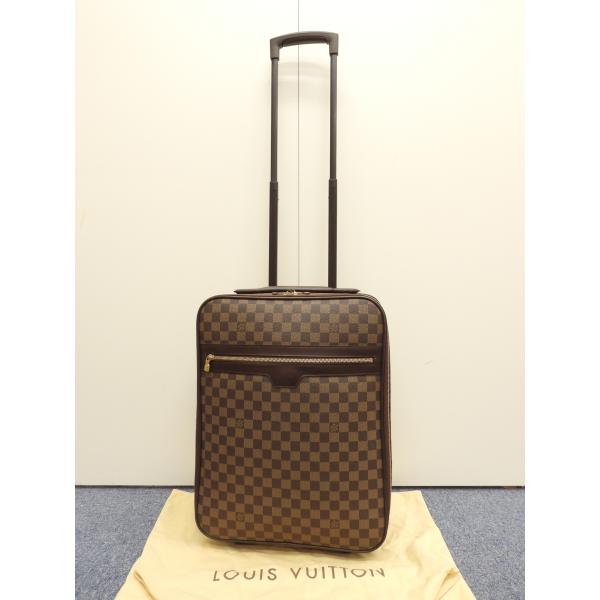 品名 : ペガス45　(Pegase 45)　キャリーバッグ　旅行用スーツケース　トロリーバッグ小メーカー : ルイヴィトン (LOUIS VUITTON)型番・素材 : N23293　PVC/カーフレザーライン・色 : ダミエ　エベヌ　ゴ...