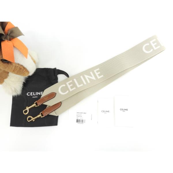 品名 : ロングショルダーストラップ　ポシェット・クロスボディバッグになるメーカー : セリーヌ型番・素材 : 49S012AEP.03BW　ウール網/カーフレザーライン・色 : ロゴモチーフ　ベージュ/ブラウン　ゴールド金具参考定価 : ...