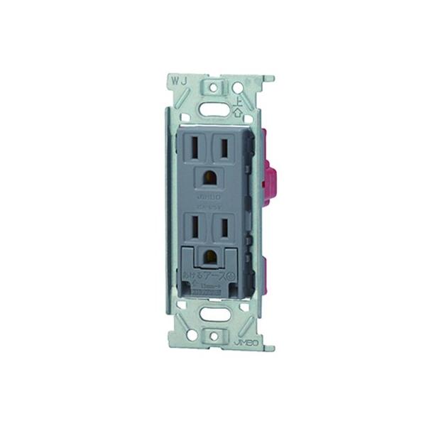 埋込アースターミナル付接地ダブルコンセント2EET 2PE AC15A 125VＮＫシリーズ・取付枠一体型ソリッドグレー色（マンセル番号 4.0PB4.3/0.2）コンセントに つや消しマット加工 は施されておりません。プレートは付属してお...