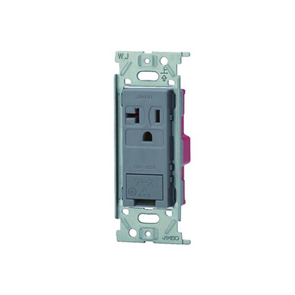 埋込アースターミナル付15A・20A共用接地コンセントEET 2PE AC15A 20A 125VＮＫシリーズ・取付枠一体型ソリッドグレー色（マンセル番号 4.0PB4.3/0.2）コンセントに つや消しマット加工 は施されておりません。プ...