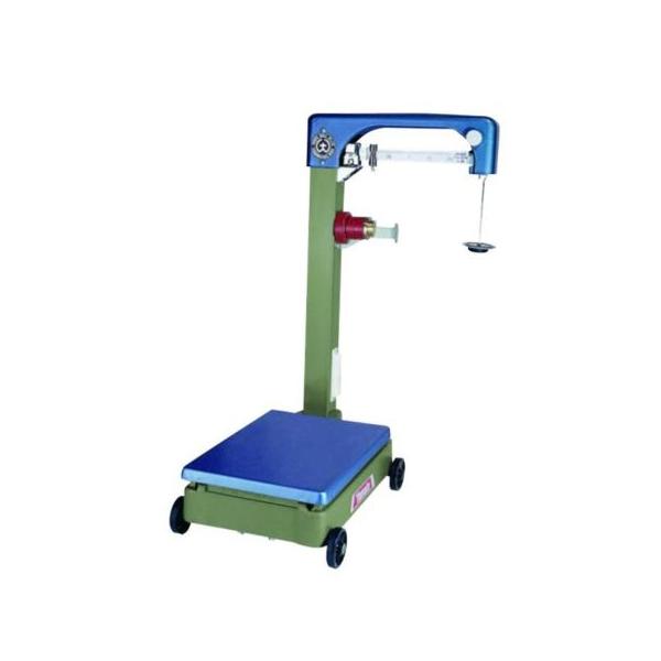 ひょう量：100kg　目量：50g電源不要の機械式自動台はかり昔から使い慣れた人にはこれが一番移動に便利な車付き安心信頼の日本製検定合格品（取引証明用）