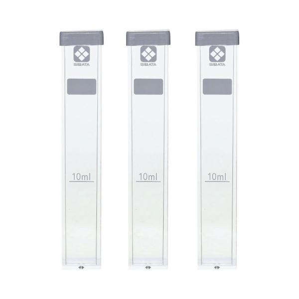 柴田科学の残留塩素測定器DPD法用の角形試験管シリコンキャップ付3本組 080540-0210Aです。試験管が汚れて正確な測定がしにくい場合の交換パーツです。ｐH残留塩素計を効率よく使用する場合にもご活用いただけます。