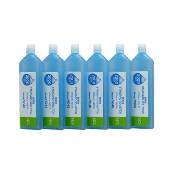 堀場製作所のコンパクト硝酸イオンメーターLAQUAtwin-NO3-11（B-743、B-343）一般用の標準液です。一般用の２点校正を行う場合の高濃度用として使える２０００ｐｐｍとなります。１４ｍｌ入りボトルが６本入っており必要に応じて無...