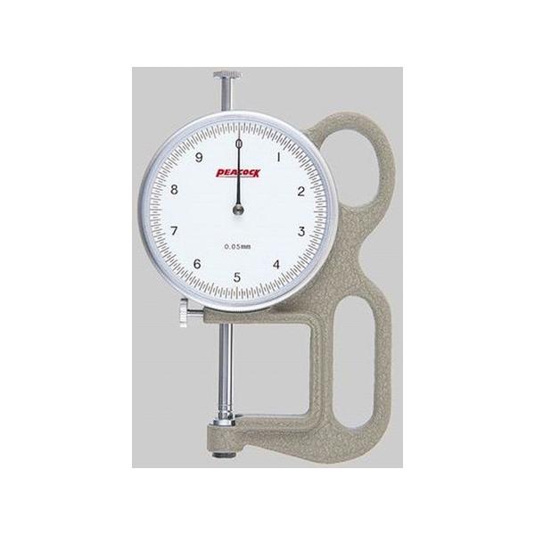 尾崎製作所のダイヤルスイフトゲージQ-1型です。Q-1型は、マイクロメーターと同様に使えるダイヤル式厚み測定器です。ツマミを指で押し込んで測定物をはさんで測定します。目量は0.05mm、厚み測定範囲は25mmまで、測定物の測定深さは30mm...