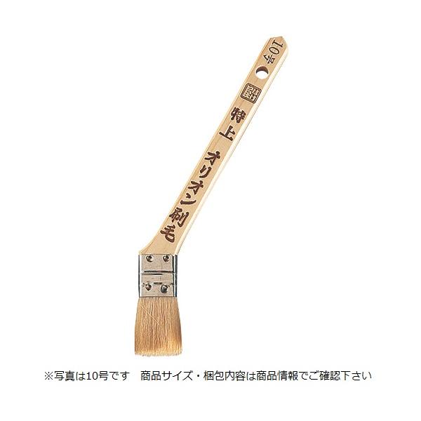 【サイズ号(mm)】 10(23mm)【厚み (mm)】 9【毛の丈 (mm)】 32【定価￥（税抜）】506【販売価格】253(278) 1本  【梱包数量】 10本/箱通常のオリオン刷毛よりも、しっかりした毛を使用。毛腰が強く、まとまり...