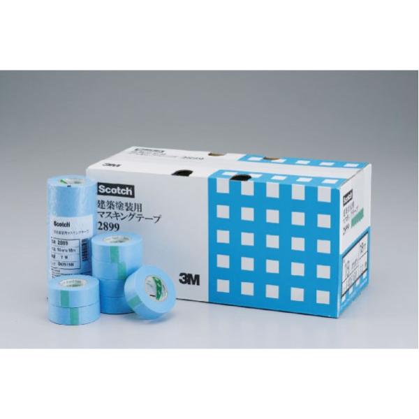 【形式(幅mm)×長さ(m)】 18mm×18m【仕上げ幅(mm)】 -【梱包数量】 70巻/箱【特徴】◎夏場でも糊残りしにくい。◎追従性が高く、張る相手によくなじむ。◎剥がす際に、テープ切れを起こしにくい。●基材：青色平面紙　●粘着剤：ア...