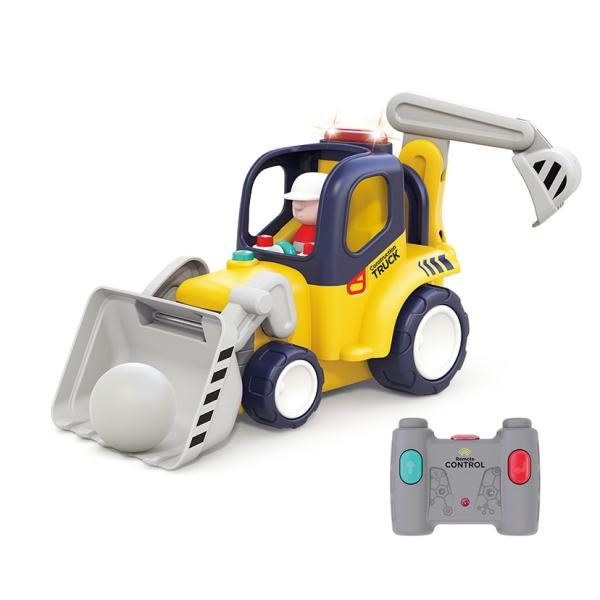 乗り物おもちゃのデビューにぴったり！２つのモードで楽しめるリモコンカー【自動走行モード】あちこち自由に動き回って何かに当たると方向転換、見ているだけでも楽しい。【リモコンモード】前進・後退ボタン２つで簡単操作だからリモコンカーデビューにおす...