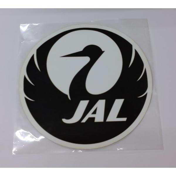 品名　JAL パロディステッカー色　ブラックカラー/背景白枚数　1枚入りサイズ　直径:約300mm(ф)※発送の際、商品梱包に使用する箱等はリサイクル品です。※貼付けの場合は剥離紙からはがしてご利用ください。※商品によっては表面に気泡のよう...