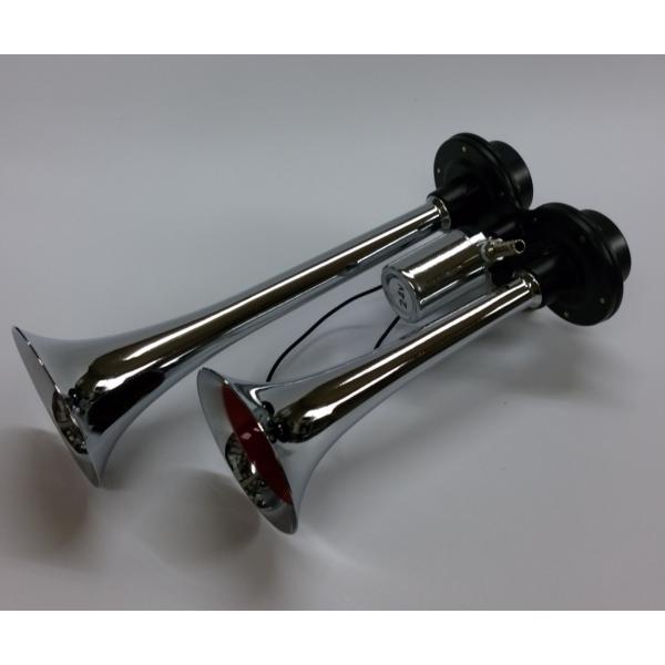 品名　ヤンキーホーン凸型品番　YP-300D使用電圧　24V専用サイズ　長さ300mm付属品　汎用ステー・ナットボルト・ニップル※発送の際、商品梱包に使用する箱等はリサイクル品です。※サイズは概ねのサイズです。※注意事項参照※エアー圧が高い...