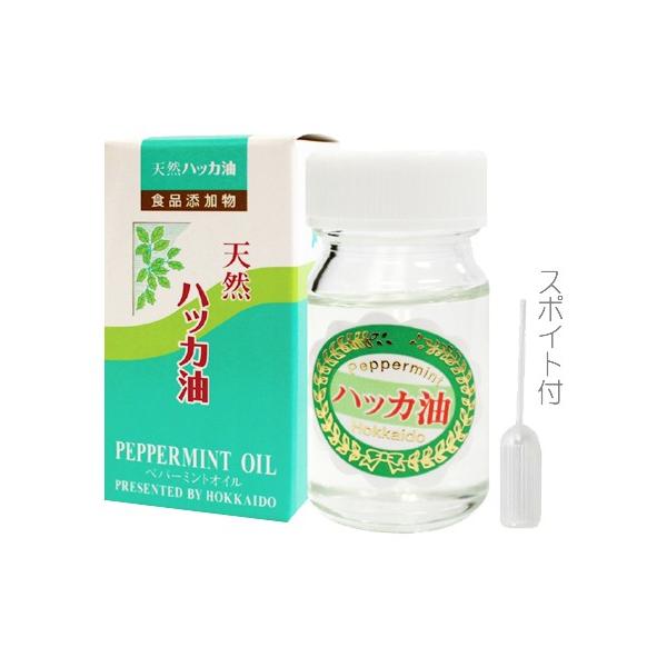 ハッカ油スプレーへの詰替用として好評です。お部屋、玄関、トイレの芳香剤として使用したり、オシボリへの使用、お風呂に２〜３滴でハッカ風呂が楽しめます。加湿器にもいいですよ。ハッカ焼酎、ミントティーなど飲み物に入れることで優雅で心地よい気分を味...