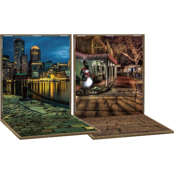 約1/10-1/6サイズのフィギュアなどに使えるジオラマ背景シートです。反射を防ぐつや消しマットPPコーティングが施されたハイグレード（HG)タイプです。ベースシートと組み合わせることでより臨場感のあるシーンを作り出せます。■紙製ジオラマレ...