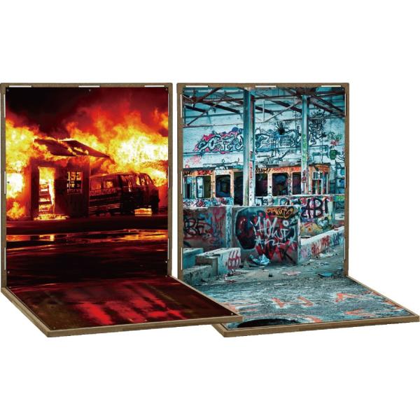 約1/10-1/6サイズのフィギュアなどに使えるジオラマ背景シートです。反射を防ぐつや消しマットPPコーティングが施されたハイグレード（HG)タイプです。ベースシートと組み合わせることでより臨場感のあるシーンを作り出せます。■紙製ジオラマレ...