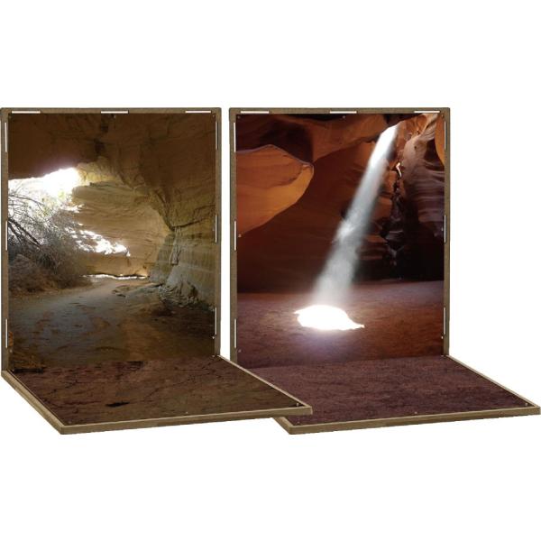 約1/10-1/6サイズのフィギュアなどに使えるジオラマ背景シートです。反射を防ぐつや消しマットPPコーティングが施されたハイグレード（HG)タイプです。ベースシートと組み合わせることでより臨場感のあるシーンを作り出せます。■紙製ジオラマレ...