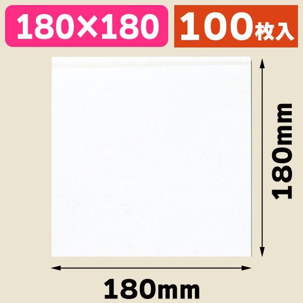 《仕様》─────────────────　［サイズ］180×180mm　［材　質］純白30g+PE10μ　［　色　］白無地　［形　状］L字型開口　［品　種］洋菓子/バーガー用個包装袋　［入　数］100枚入　［単　価］1枚あたり＠4.7円（...