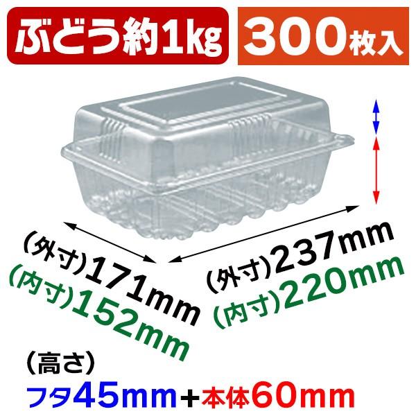 《仕様》─────────────────　［サイズ］内寸：220×152×100mm　　　　　　外寸：237×171×105mm　［材　質］A-PET　［重　量］42.4g　［　色　］透明　［形　状］フタ付フルーツ容器（ボタンカン合）　［...