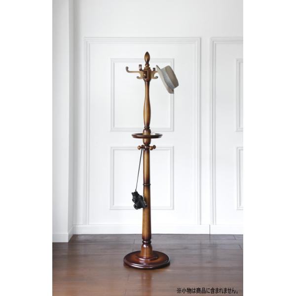 40幅 ポールスタンド ノヴァ377 フック部分が360度回転 アンティーク ポールハンガー コート掛け 帽子掛け ブラウン 曙工芸サイズ 幅400ｘ奥行400ｘ高さ1800mm主材料 マイアン材カラー ブラウン塗装 ウレタン塗装仕様 組立...