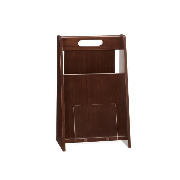 マガジンラック 0502BR シンプル マガジンラック ブラウン エレガント SHERTO シェルト 曙工芸 サイズ 幅318ｘ奥行185ｘ高さ505mm 主材料 MDF材・アクリル材使用カラー ダークブラウン塗装 ウレタン塗装仕様 完成品...