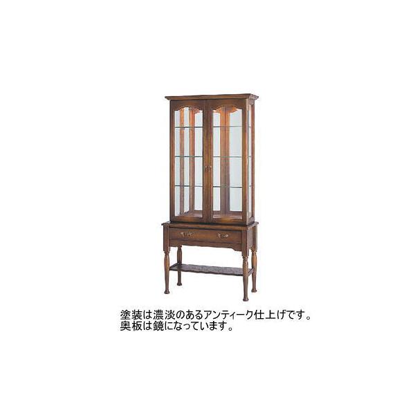 ※商品詳細※サイズ幅750×奥行350×高さ1670mm材質塗装ナラ無垢材ウレタン塗装仕様カラー完成品      棚板：可動　ガラス3枚      照明付：15Wの電球2ヶ所      奥板は鏡になっています。ブラウンの1色送料無料（北海道...