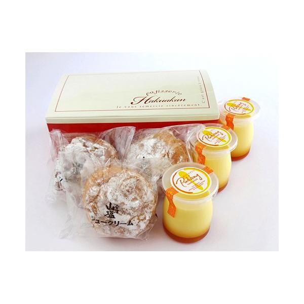 ●商品内容量：シュークリーム3個、プリン3本●賞味期限:30日以内●解凍日内にお召し上がりください。●保存方法：冷凍●使用原材料【シュークリーム】牛乳乳等を主要原料とする食品（大豆を含む）鶏卵カスタードミックス粉小麦粉バター砂糖食塩（山塩8...