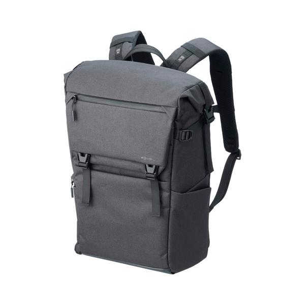 機材を一覧しやすい全面開口に2気室の使い勝手も兼ね備えたロールトップのバックパック【商品仕様】カメラ収納部内寸法:約W290×H230×D140mm上段収納部内寸法:約W290×H220×D140mmPC収納部参考収容寸法:約W250×H3...