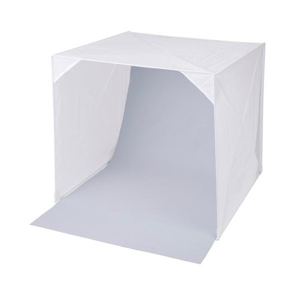 手軽にどこでもきれいな写真撮影ができる撮影ボックス。バッグやぬいぐるみなど大きな物の撮影に便利な75cmサイズ。【商品仕様】外寸法:約W750×H750×D750mmスクリーン寸法:約W720×H1500mm重量（収納時）:約1400g材質...