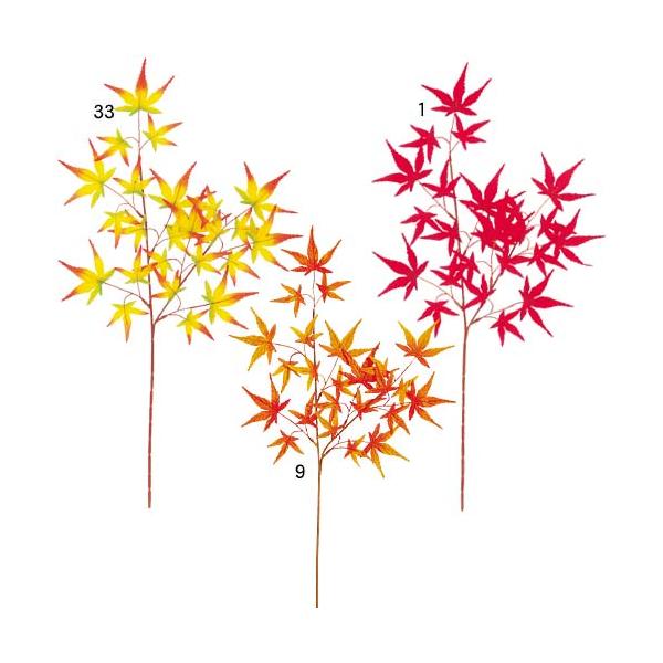 カラー　(1) レッド　(9) オレンジ　(33)オレンジ/イエロー【寸法】全長60cm 葉径6〜9cm【素材】ポリエステル商品名の(数字)は花や葉の枚数などを表しており、商品を区別するための商品名の一部です。セットの本数ではありませんので...