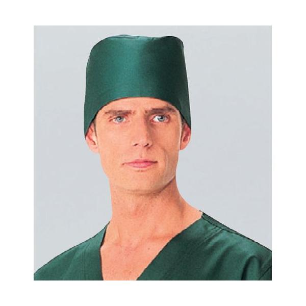 197-6 カゼン 手術着 手術帽子 後ろひも式 2枚入り 綿100 男女兼用 防縮加工 KAZEN 医療用 医師 医者 ドクター 手術衣 オペ ブルー グリーン フリーサイズ ユニセックス 白衣ネット