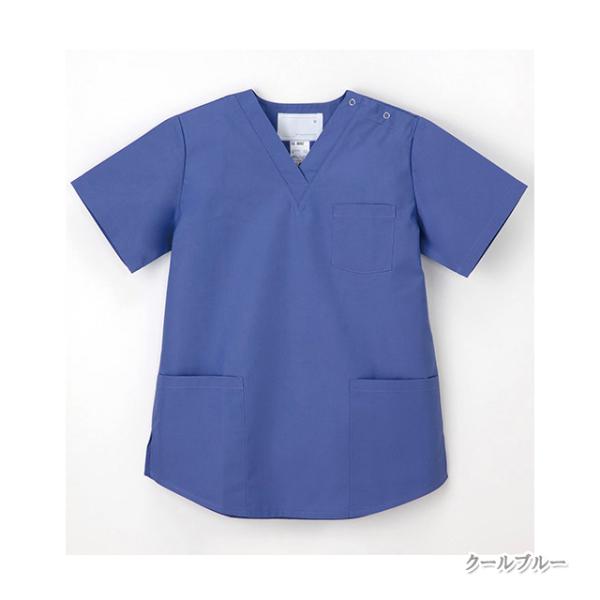 ES8662 ナガイレーベン 手術着 スクラブ 女性用 半袖 制菌加工 制電 吸水効果 NAGAILEBEN 医療用 看護師 医者 医師 ドクター 女医 レディース レディス 手術衣 オペ着 ジャケット 上衣 病院 外科  白衣ネット