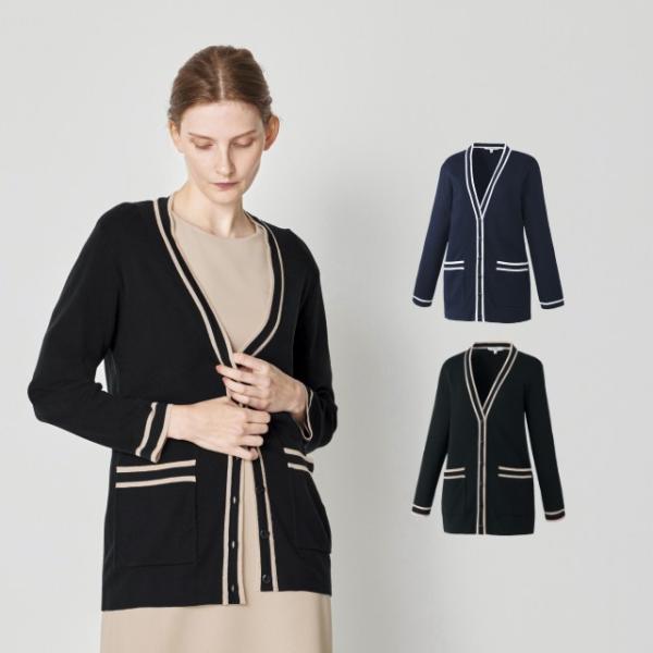 ●品番：FR-0010●製品名：FR-0010 カーディガン 九分袖●ブランド：FOLLORAISON フォロレゾン●メーカー：CHITOSE（チトセ)●機能：抗ピル●素材：総針編み アクリル100%●カラー：C-5ネイビー　C-10ブラッ...