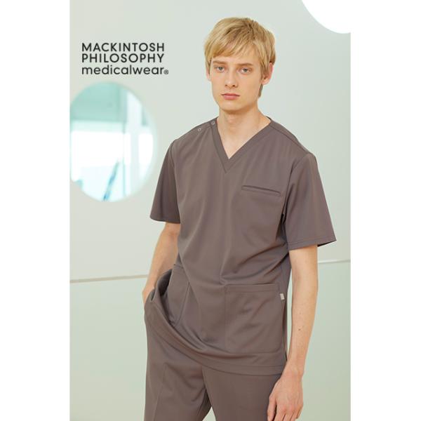 MPA3902 マッキントッシュフィロソフィー 男性用スクラブ MACKINTOSH PHILOSOPHY メンズ スクラブ白衣 看護師 制菌加工 制電 ストレッチ 通気性 しわになりにくい 吸水 防汚