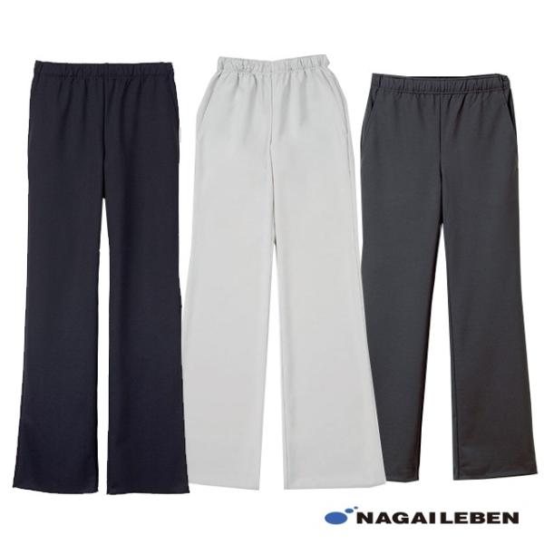 NJ5203 ナガイレーベン ナースウェア パンツ 男女兼用 ブーツカット ストレート ノータック ウエストゴム 紐付き ポケット 制菌加工 制電 吸水 防汚 NAGAILEBEN  医療用 看護師 介護 ユニセックス  白衣ネット