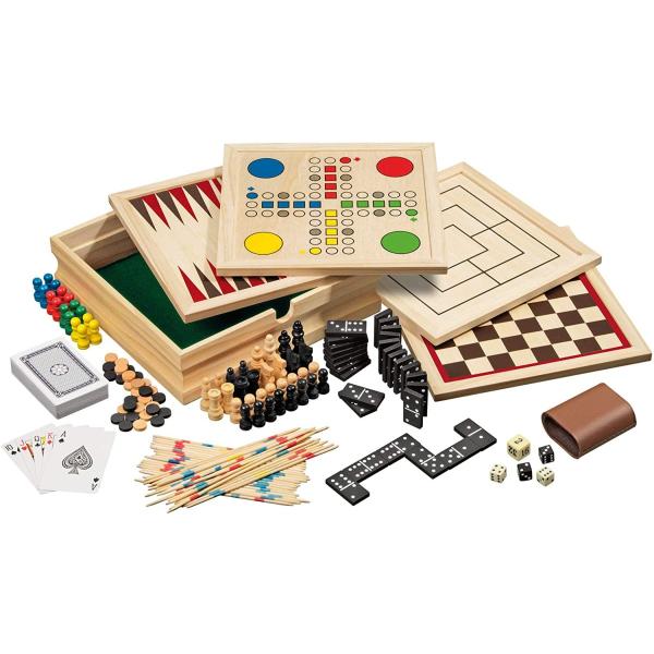 【訳ありセール品】Philos フィロス 木製ゲームセット 10種類 詰め合わせ 小型付属のドミノが入っておりません。新品未使用。その他は問題なくご使用いただけます。天然素材で作られたおもちゃを得意とする、ドイツPhilos社の、木製ゲーム...
