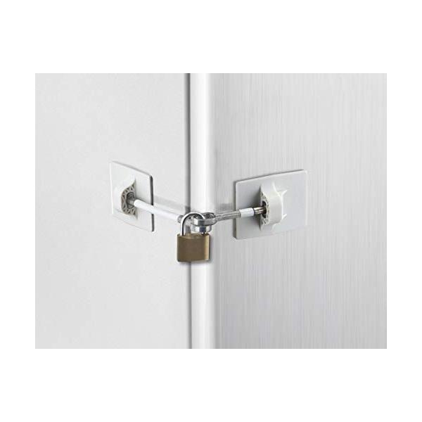「商品情報」White refrigerator lock with keyed padlock This refrigerator lock is a great way to protect your refrigerator cont...